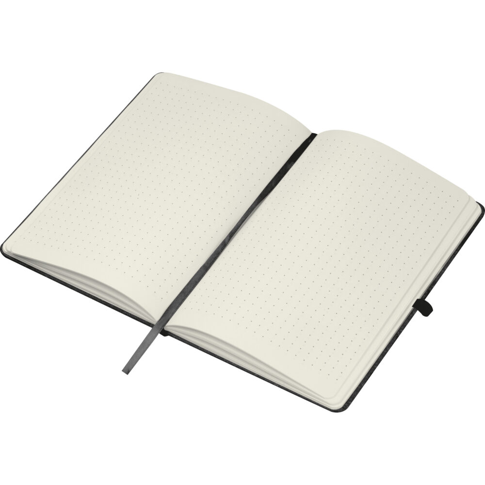 Notatnik z papieru z recyklingu w kropki A5 - czarny - Fajnynotes.pl Notatnik z papieru z recyklingu w kropki A5 - czarny - Fajnynotes.pl