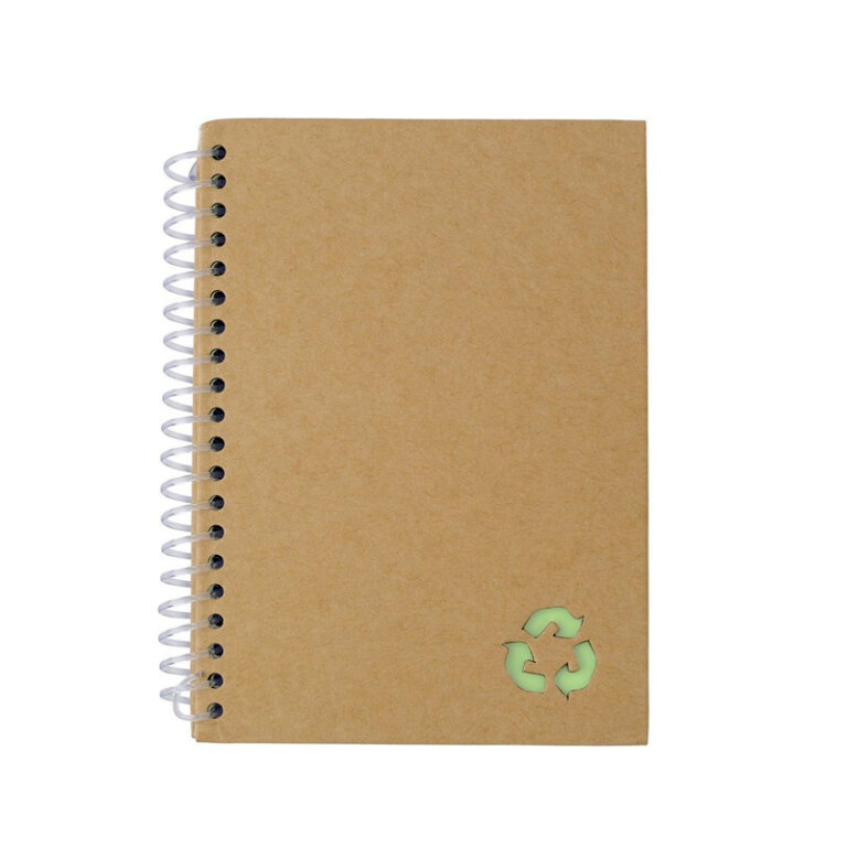 Eko notes z papieru z kamienia B6 - zielony akcent - Fajnynotes.pl